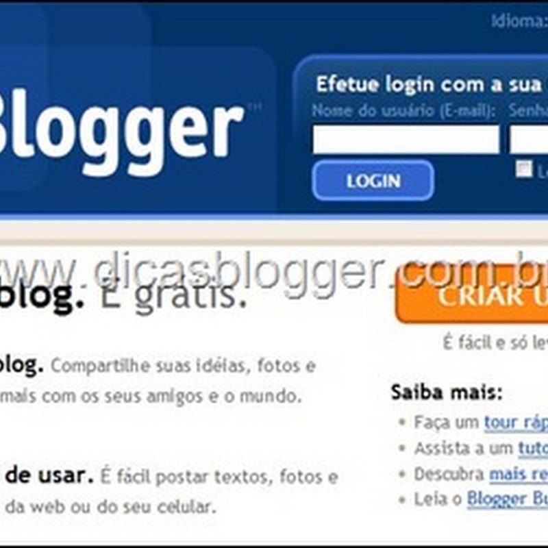 Como criar uma conta no Google - Dicas Blogger
